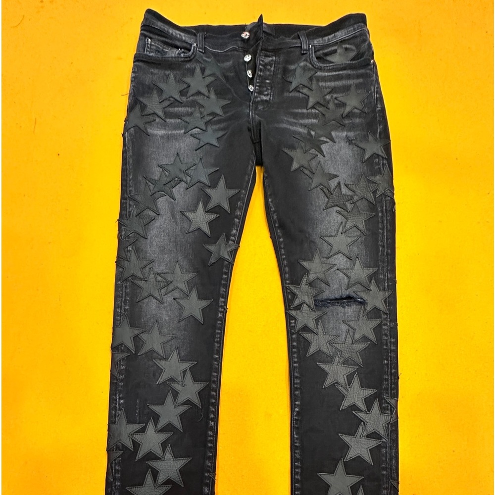 Amiri X Chemist Star Patch Jeans Gem